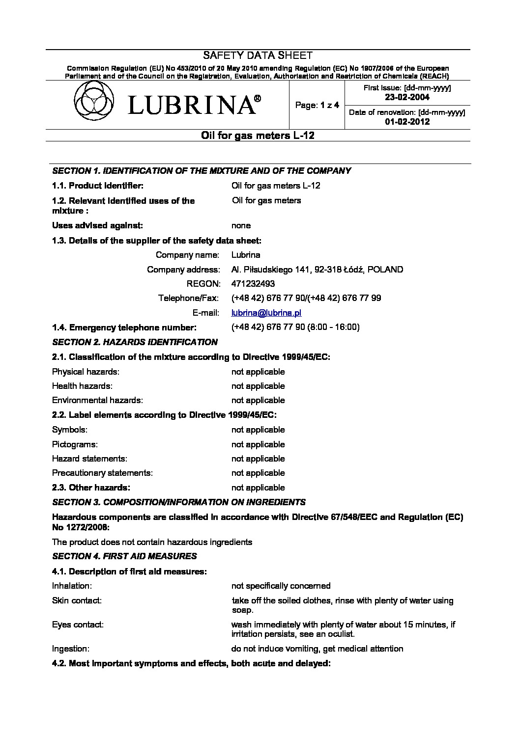 LUBRINA-L12 (EN) | STI LTDA